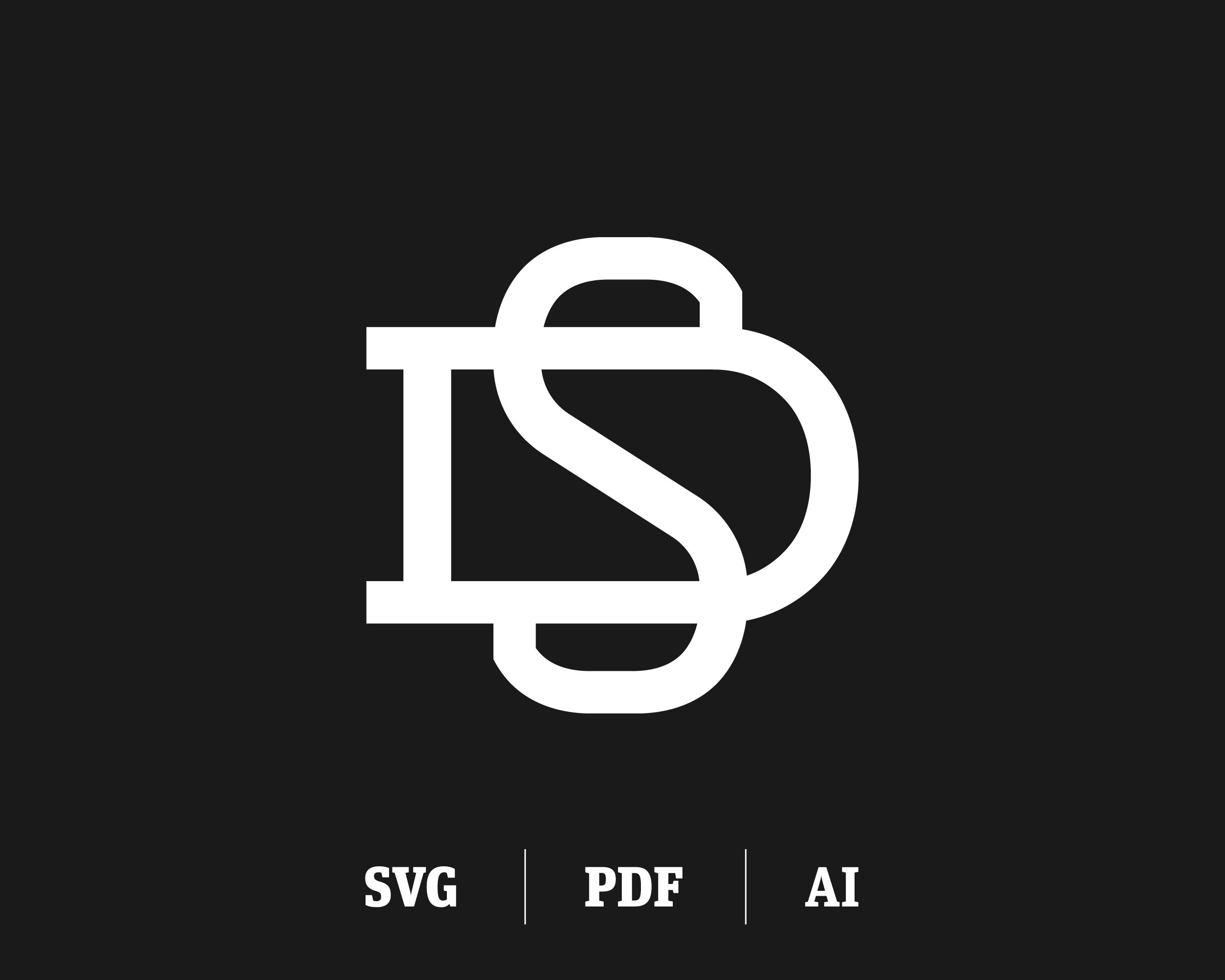 Interlocking DS / SD Monogram, 2 Letter Monogram Logo Design, Initial S ...