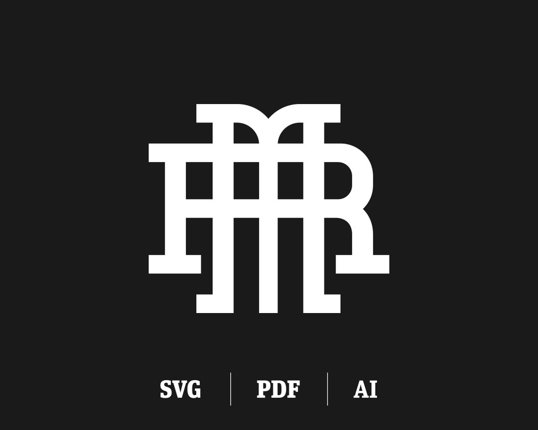 Interlocking MR / RM Monogram, 2 Letter Monogram SVG With Initial M ...