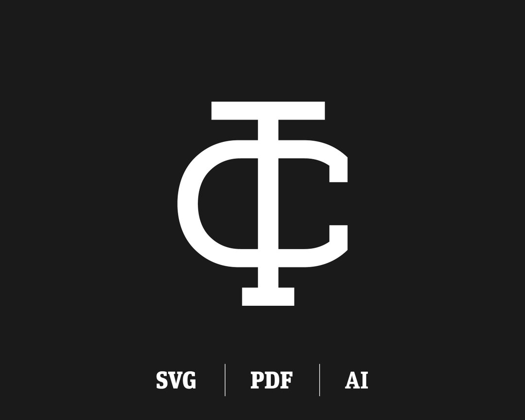 Interlocking TC / CT Monogram Initial T & Initial C Slab Serif Digital ...