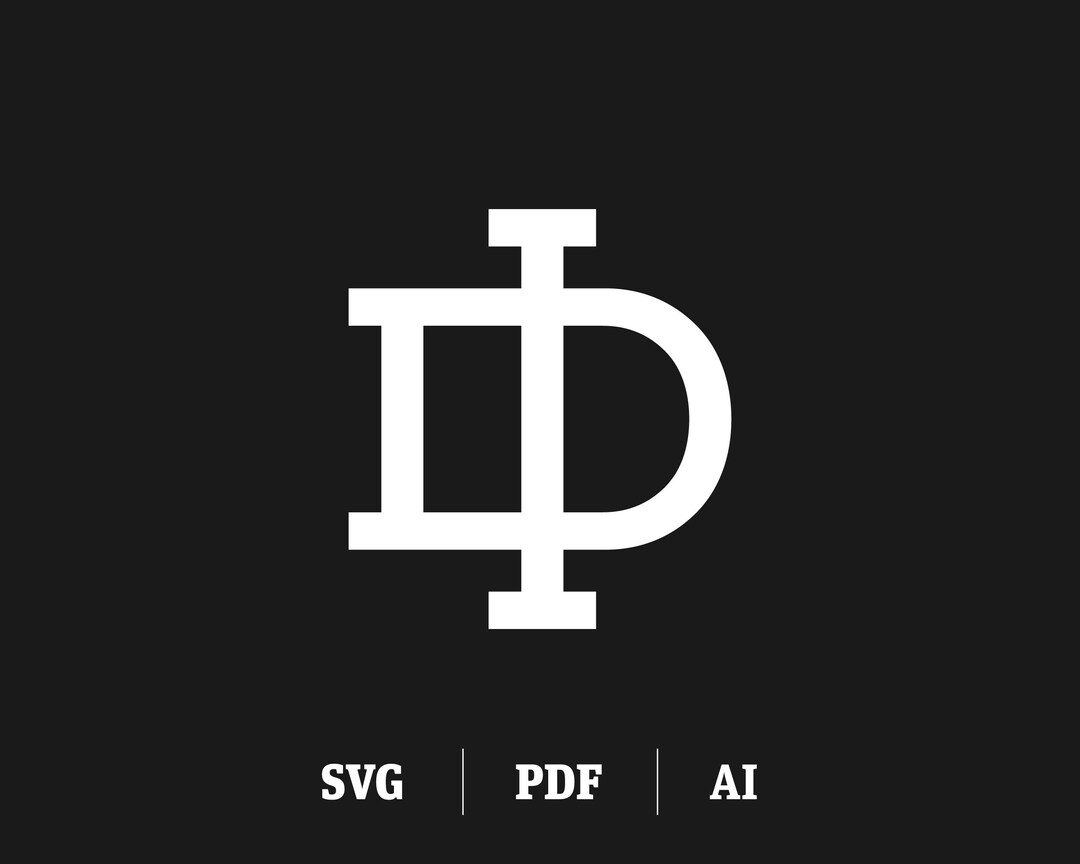Interlocking DI / ID Monogram SVG, 2 Letter Monogram With Initial D ...