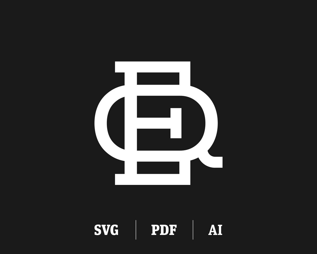 EQ/QE Interlocking Monogram Logo: Modern Initials E & Q (digital ...