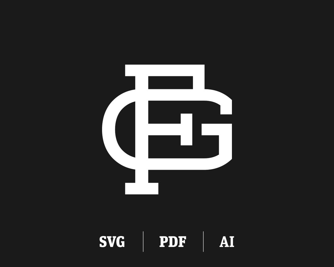 Interlocking FG / GF Monogram | Initial F & Initial G Slab Serif ...