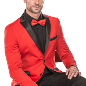 Men's Red Coat Men Red Party Wear Jacket Men Groomsmen Stylish Jacket ...