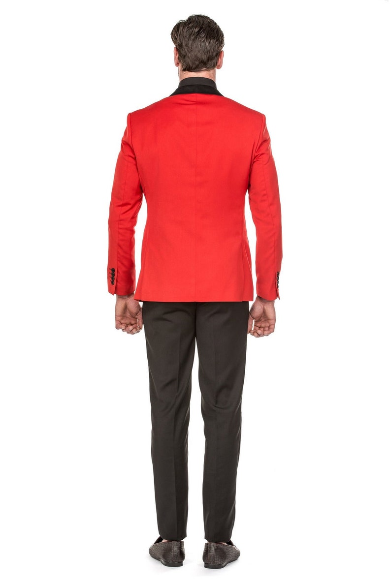 Men's Red Coat Men Red Party Wear Jacket Men Groomsmen Stylish Jacket ...