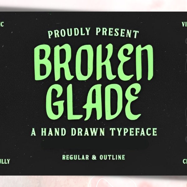Broken Font - Etsy
