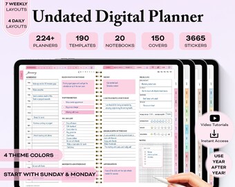 Undated Digital Planner Neutral iPad Planner Goodnotes - Etsy UK