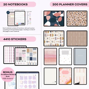 Undated Digital Planner, Pink Digital Journal, Goodnotes Planner, iPad ...