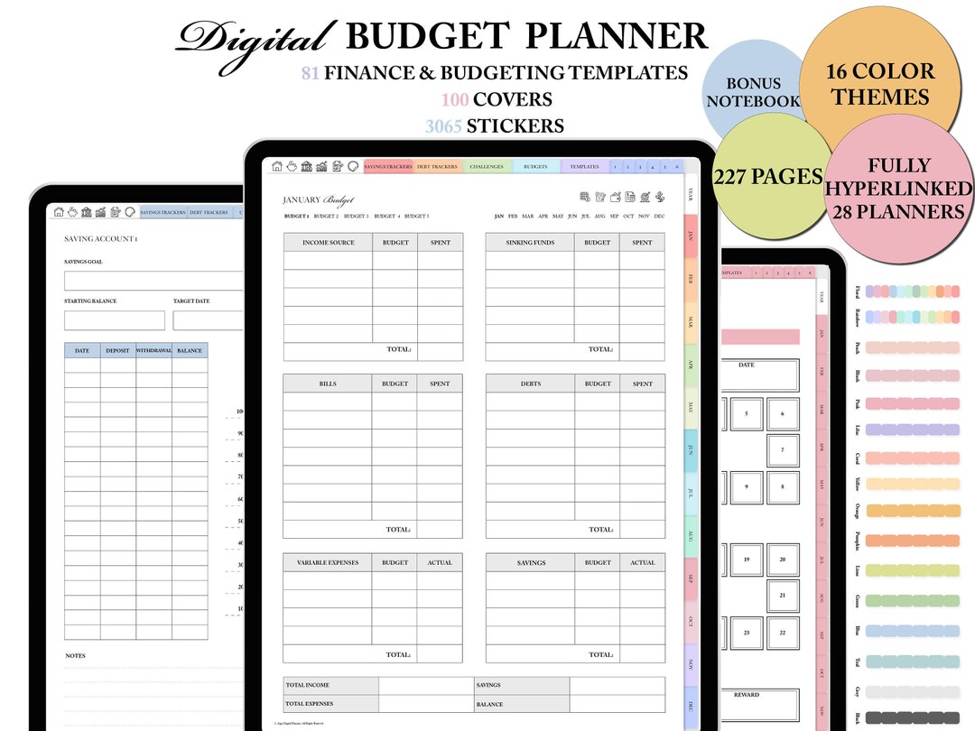Digital Budget Planner, Budget Tracker, Budget Spreadsheet, Budget ...