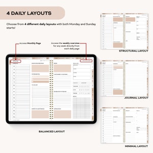 Undated Digital Planner, Neutral iPad Planner, Goodnotes Planner, Boho ...
