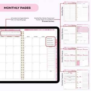 Undated Digital Planner, Pink Digital Journal, Goodnotes Planner, iPad ...