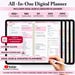 Undated Digital Planner, Pink Digital Journal, Goodnotes Planner, iPad ...
