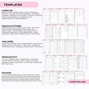 Undated Digital Planner, Pink Digital Journal, Goodnotes Planner, iPad ...