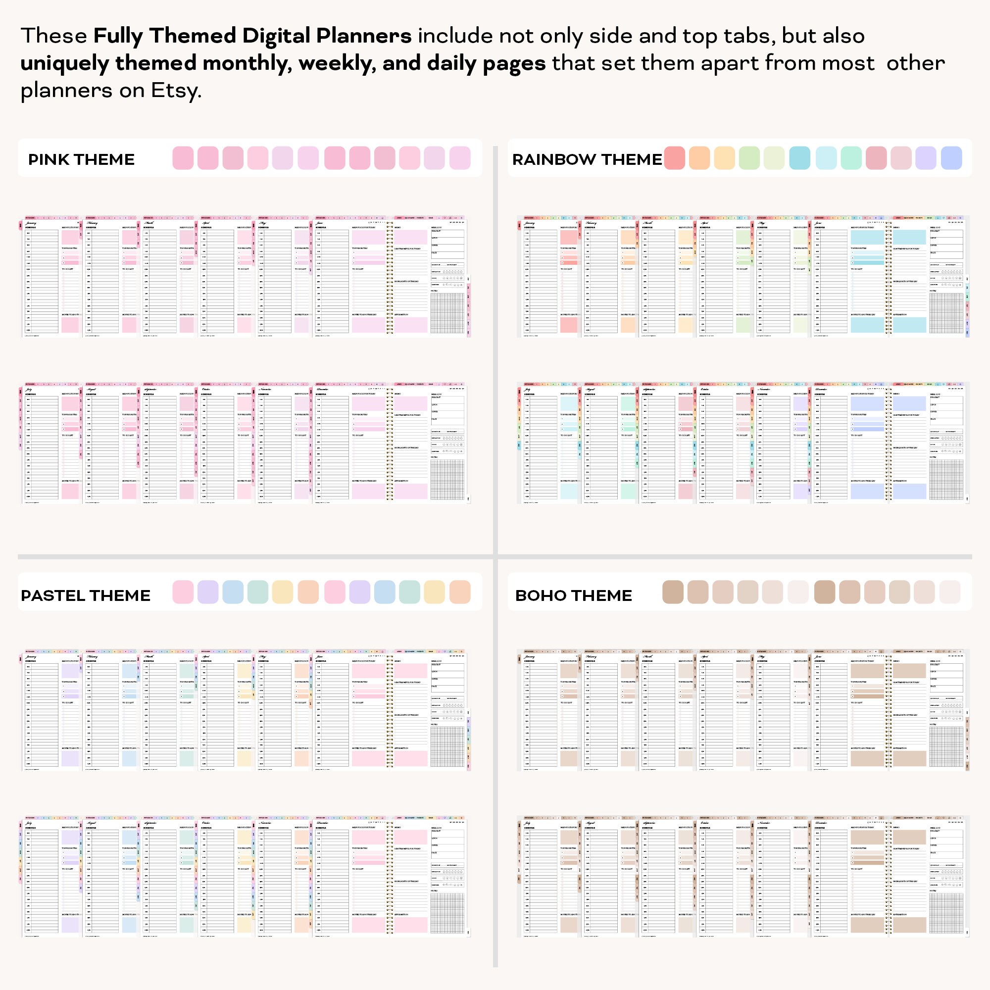 Undated Digital Planner Neutral iPad Planner Goodnotes - Etsy UK