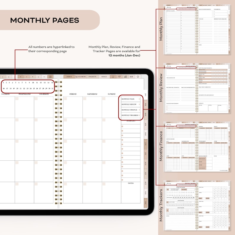Undated Digital Planner Neutral iPad Planner Goodnotes - Etsy UK