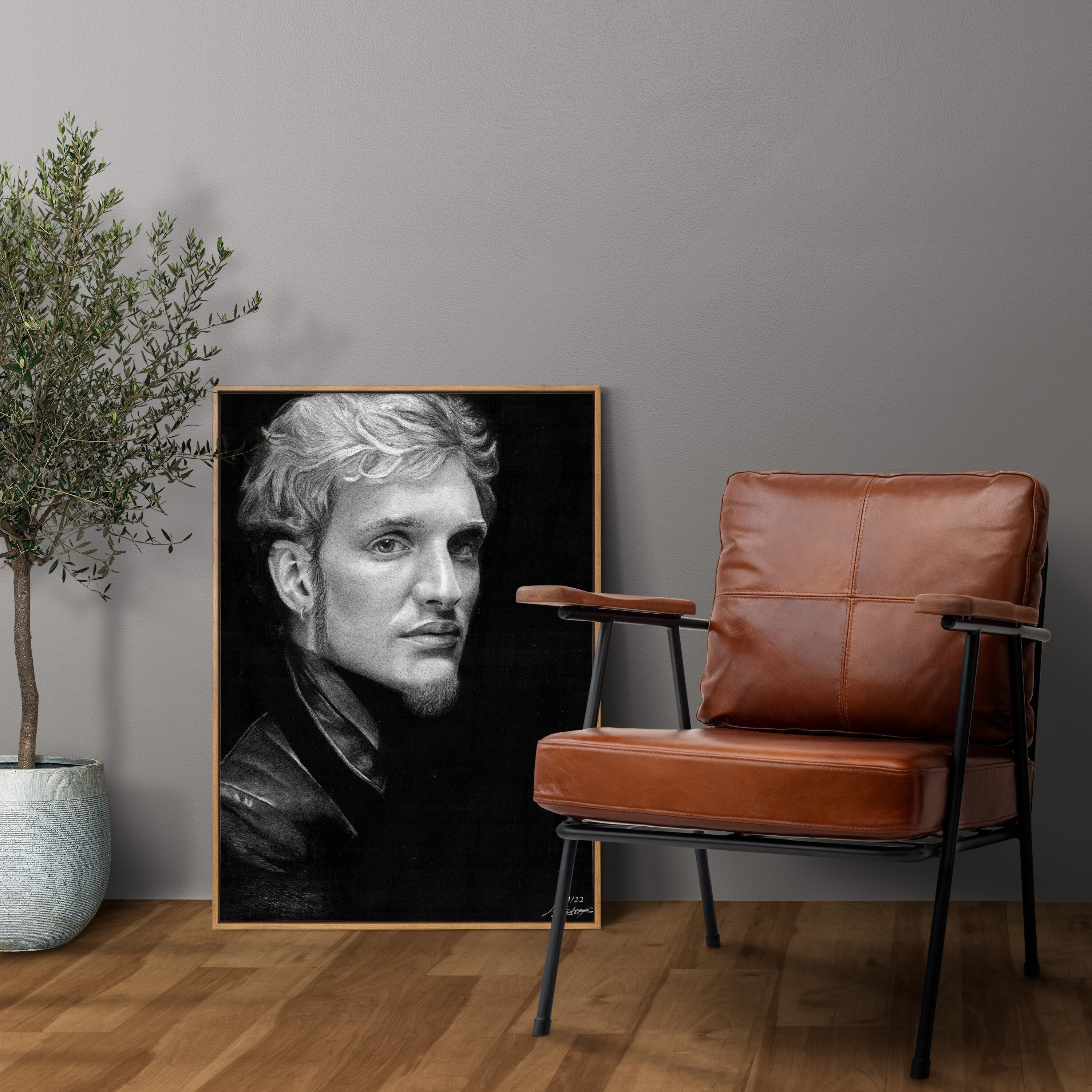 Portrait of Layne Staley, Featuring a Hyper-realistic Charcoal Drawing ...