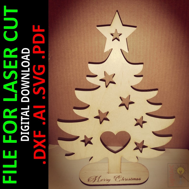 Laser Cut File Albero di Natale SVG File Cnc per Legno Idee Glowforge ...