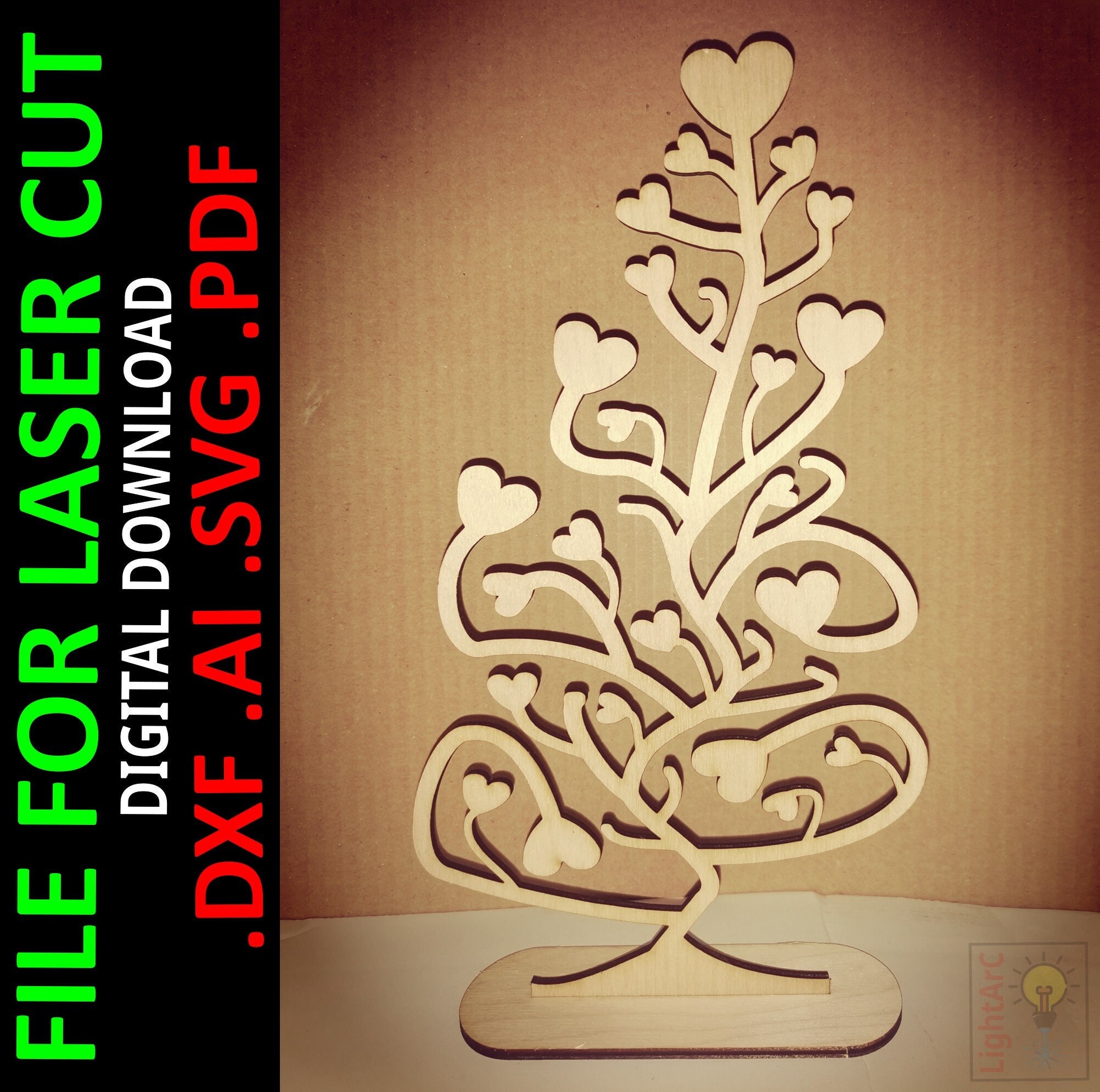 Gift Idea Laser Cut SVG Tree File Cnc File for Wood Glowforge Ideas ...