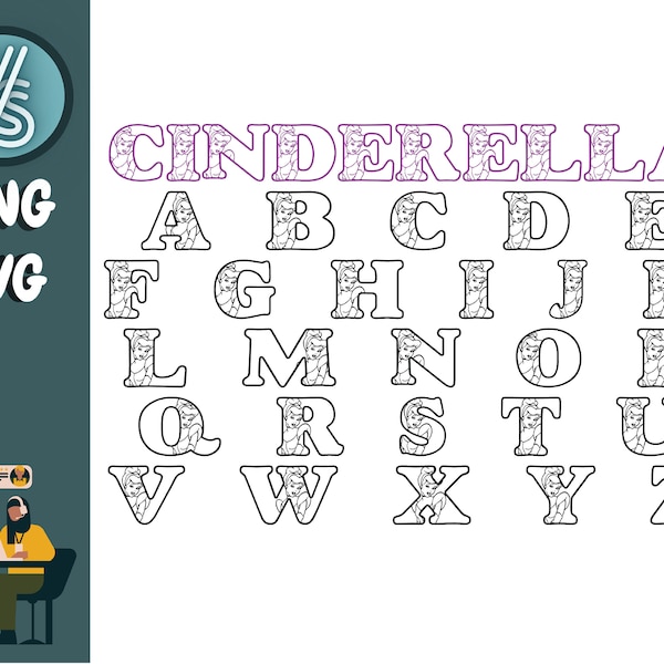 Cinderella Letters Svg - Etsy