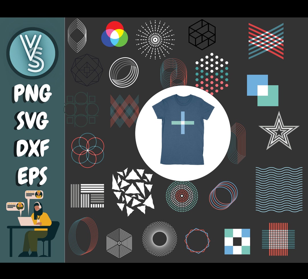 Geometric Vectors Tshirt Design Tshirt Design Bundle Tshirt - Etsy