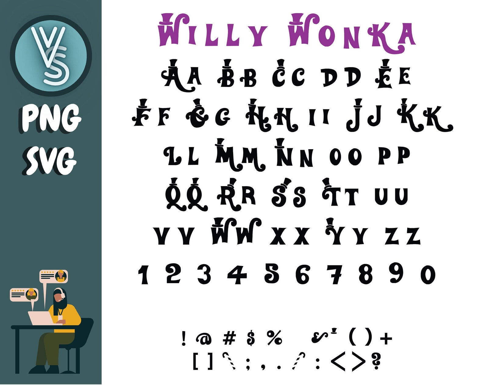 Willy Wonka Font Willy Wonka SVG Chocolate Factory Wonka - Etsy