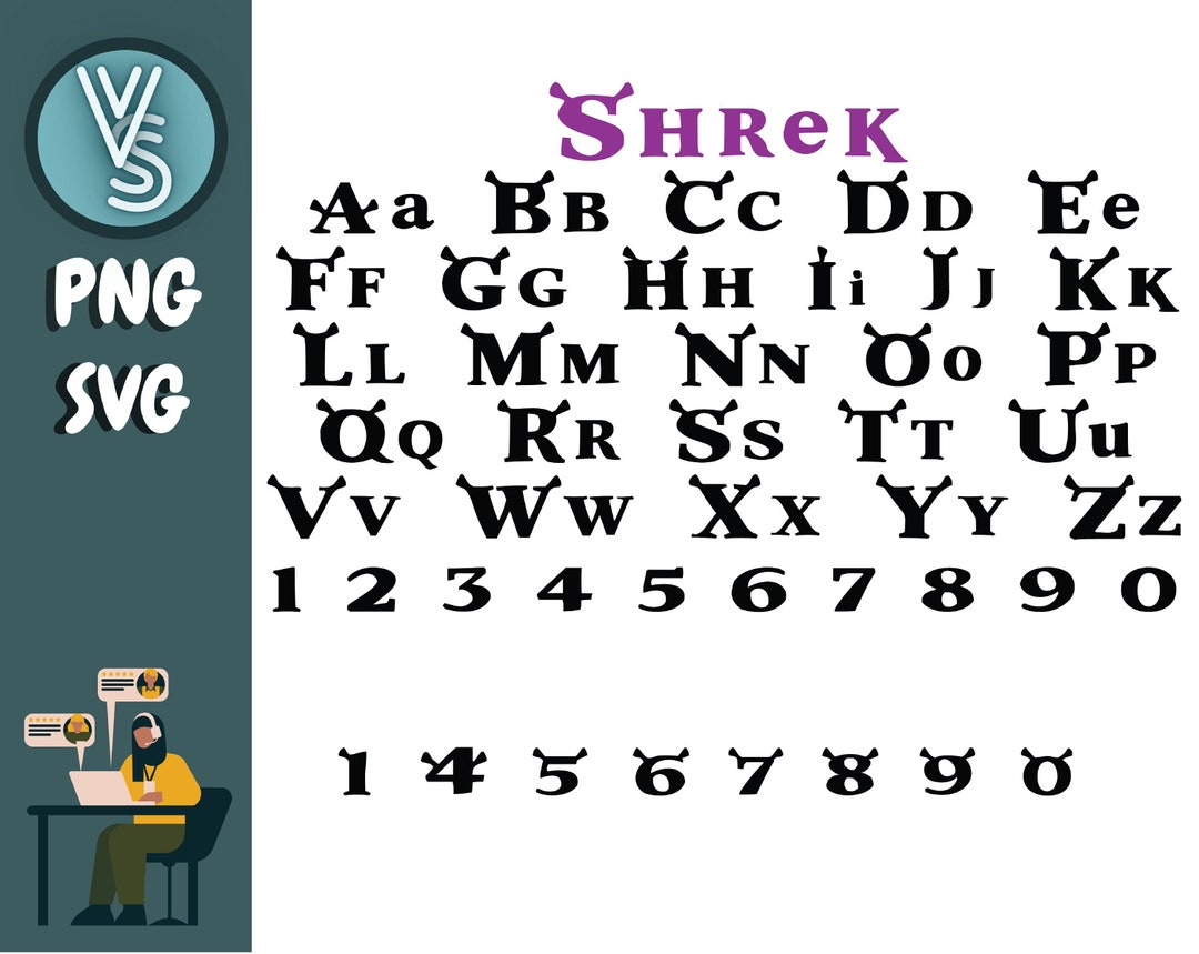 Shrek Font Shrek SVG Shrek Monogram Svg Shrek (Instant Download) - Etsy