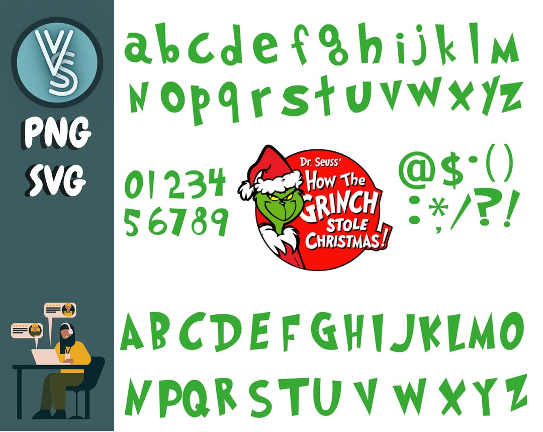Grinch Alphabet, Symbol, Zahl, Tumbler svg - Etsy.de
