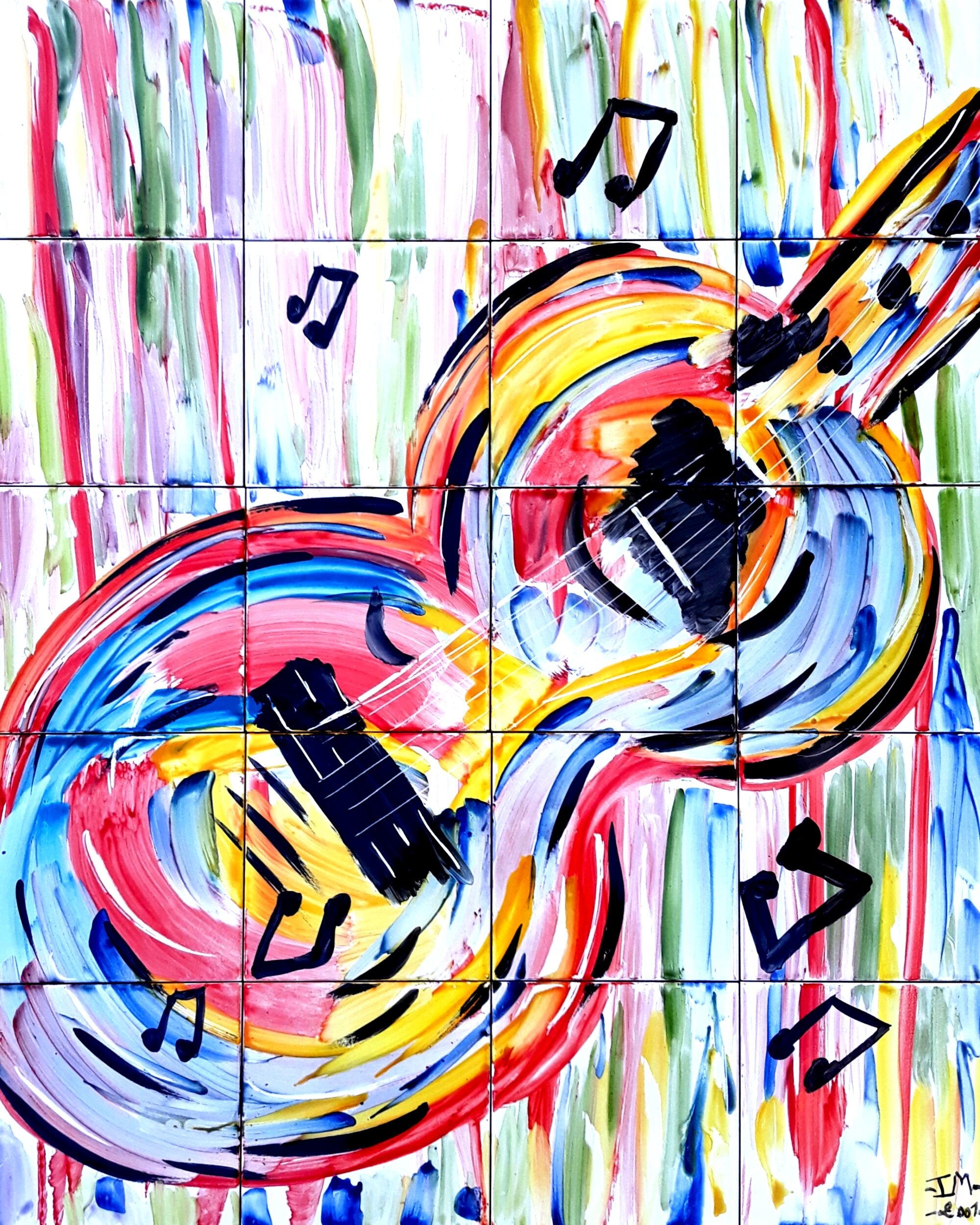 Architectural Tiles, Hand Painted Mosaic Murals, Disco Guitar ...
