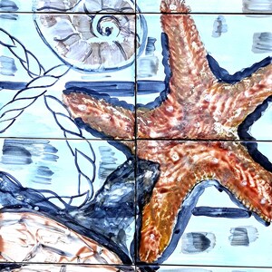 Architectural Tiles, Hand Painted Mosaic Murals, Sea Life Design ...