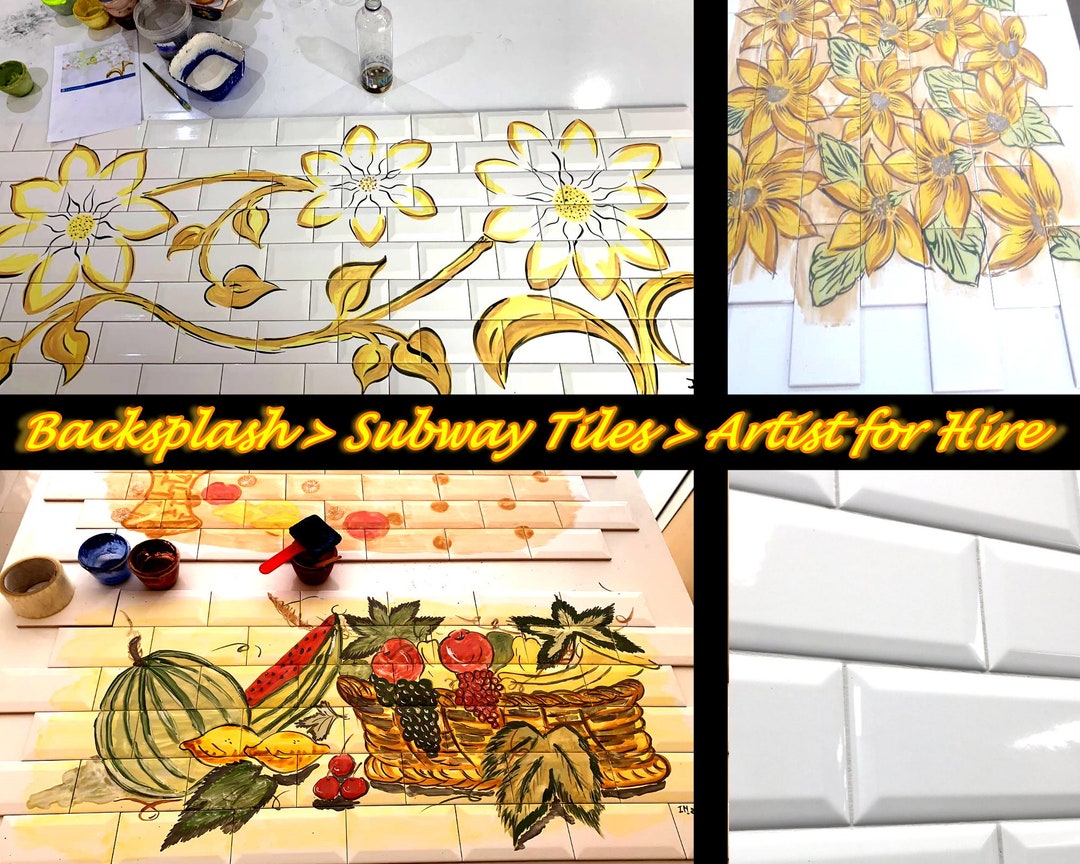 Tile Artist for Hire Custom Design Service Subway Ceramic Tiles ...
