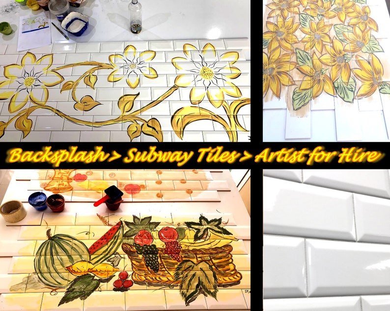 Tile Artist for Hire Custom Design Service Subway Ceramic Tiles ...