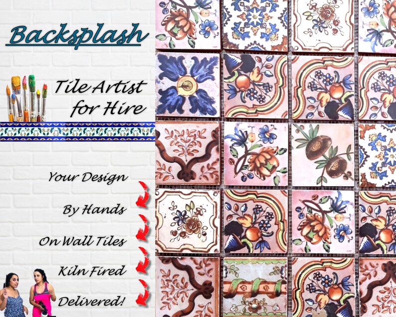 Tile Artist for Hire Custom Design Service Subway Ceramic Tiles ...