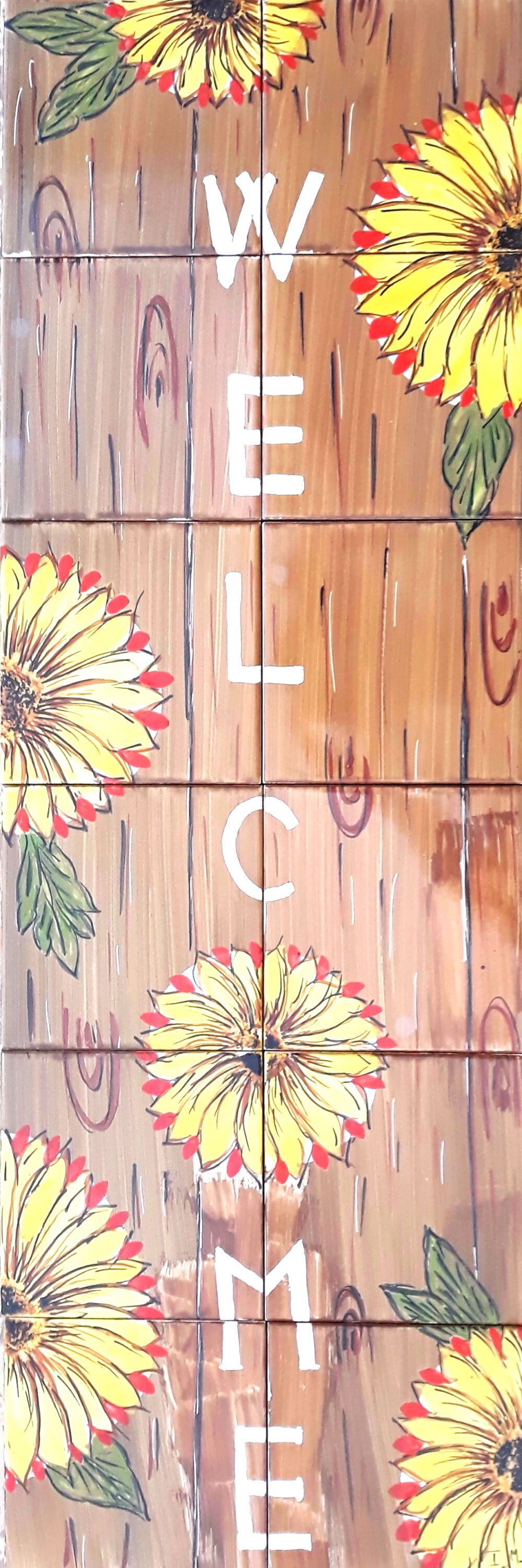 Architectural Tiles, Hand Painted Mosaic Murals, Welcome House Address ...