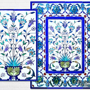 Architectural Tiles, Hand Painted Turkish Decorative Mosaic Wall ...