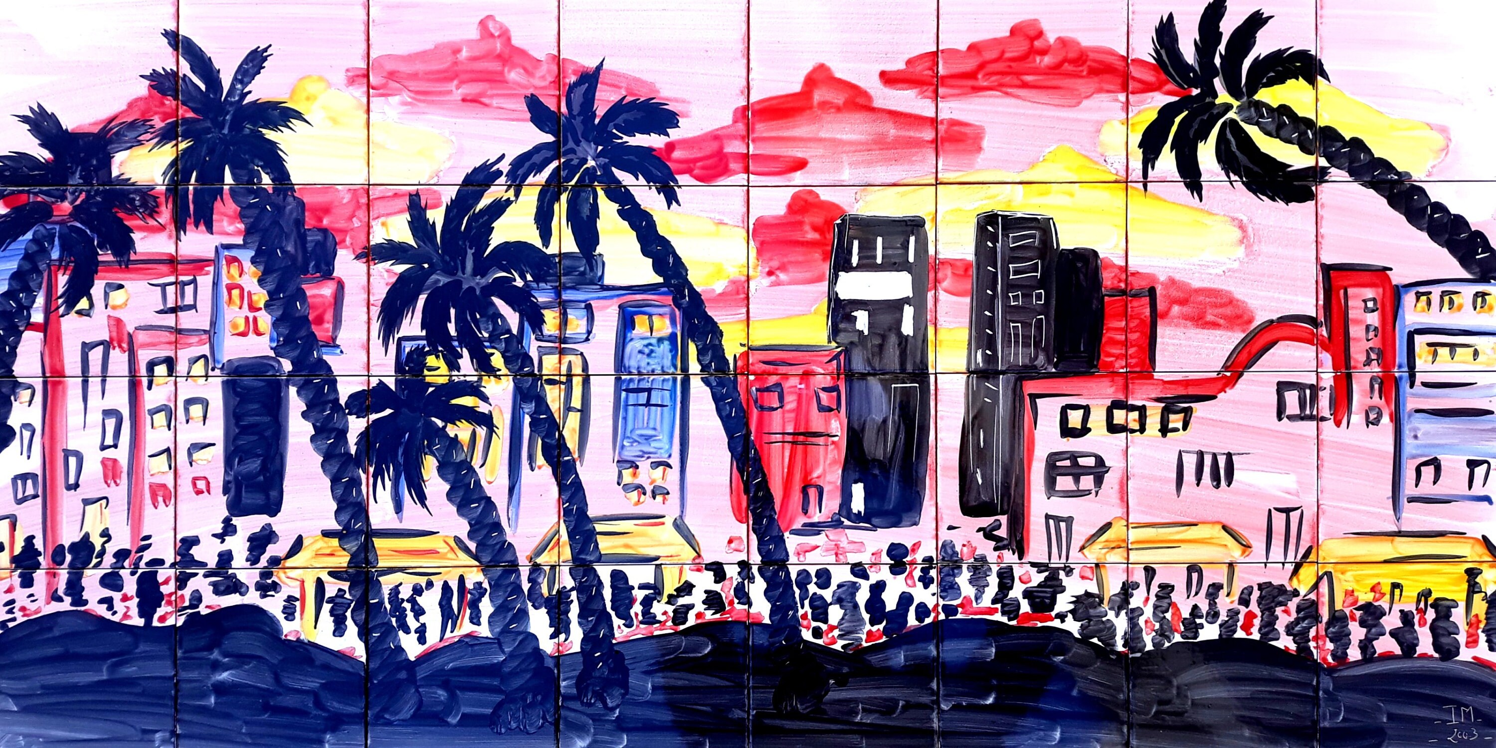 Architectural Tiles Hand Painted Mosaic Murals Miami South - Etsy