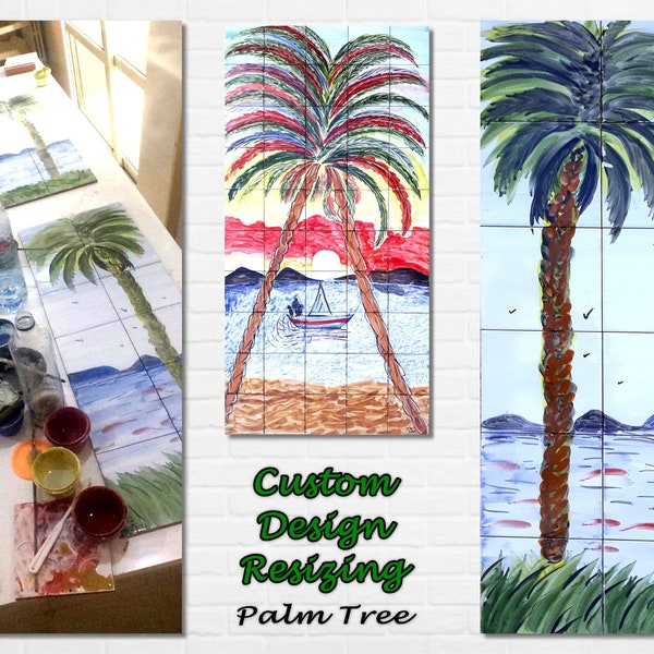 Backsplash Tiles Palm Tree - Etsy