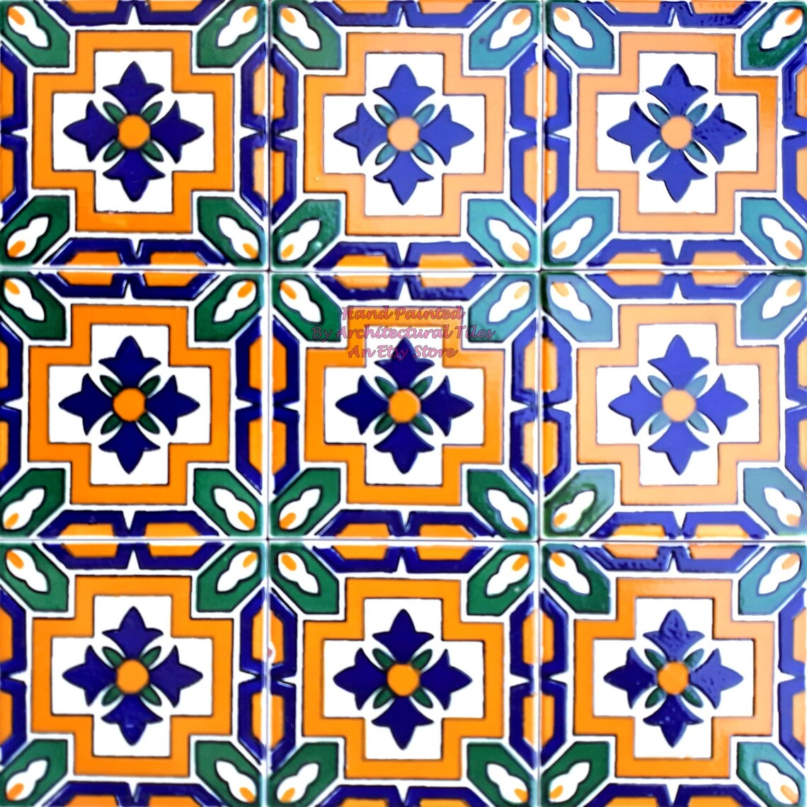 Architectural Tiles, Spanish Accent Grenada Design Artful Garden Wall ...