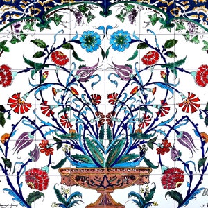 Architectural Tiles, Hand Painted Turkish Decorative Mosaic Wall ...