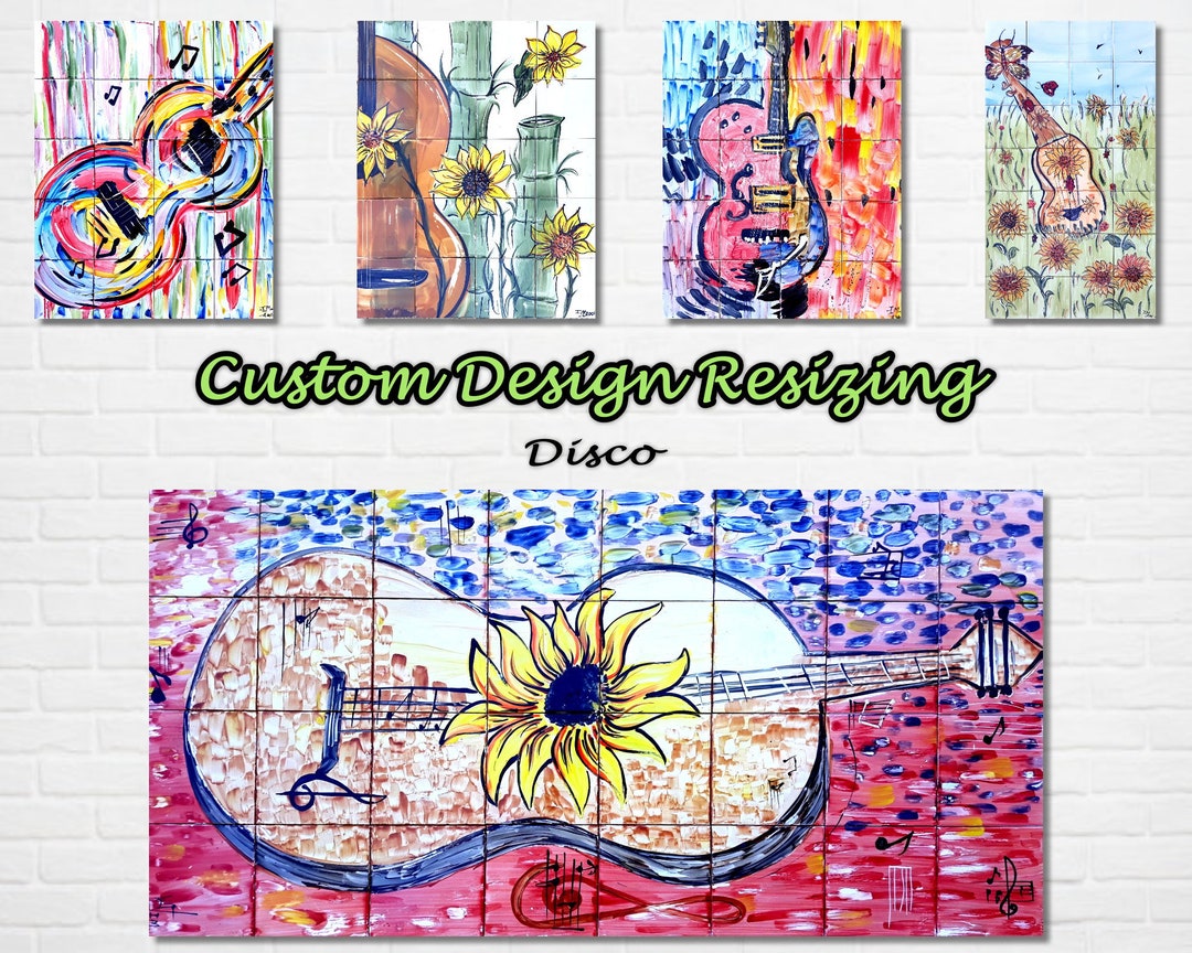 Architectural Tiles, Hand Painted Mosaic Murals, Disco Guitar ...
