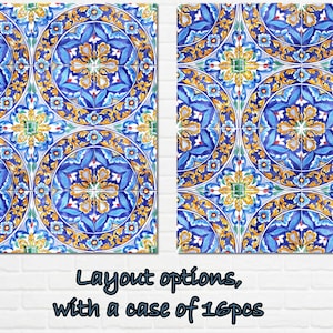 Hand-painted Ceramic Tile Mural: Antique Floral Mosaic Backsplash - Etsy