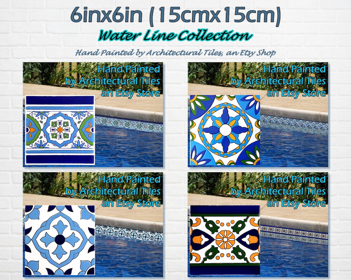 6inx6in Architectural Tiles, Decorative Wall Mosaic Ceramic Tiles ...