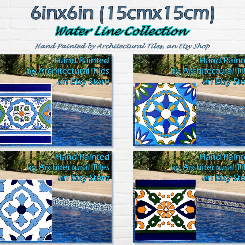 Blue Porcelain Pool Tile - Etsy