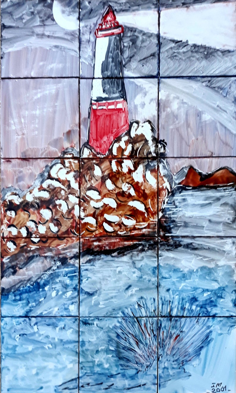 Architectural Tiles, Hand Painted Mosaic Murals, Lighthouse Backsplash, Custom Design Service ...