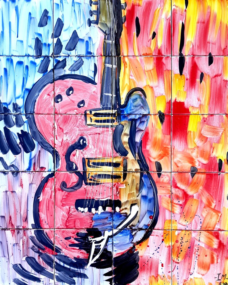 Architectural Tiles, Hand Painted Mosaic Murals, Disco Guitar ...