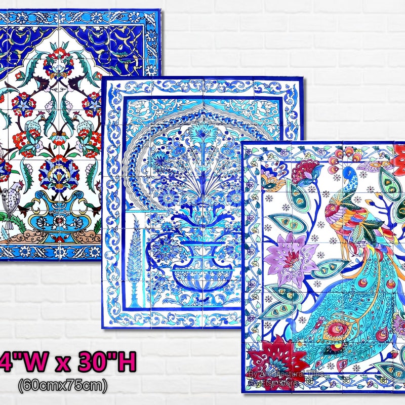 Turkish Tile Mural - Etsy