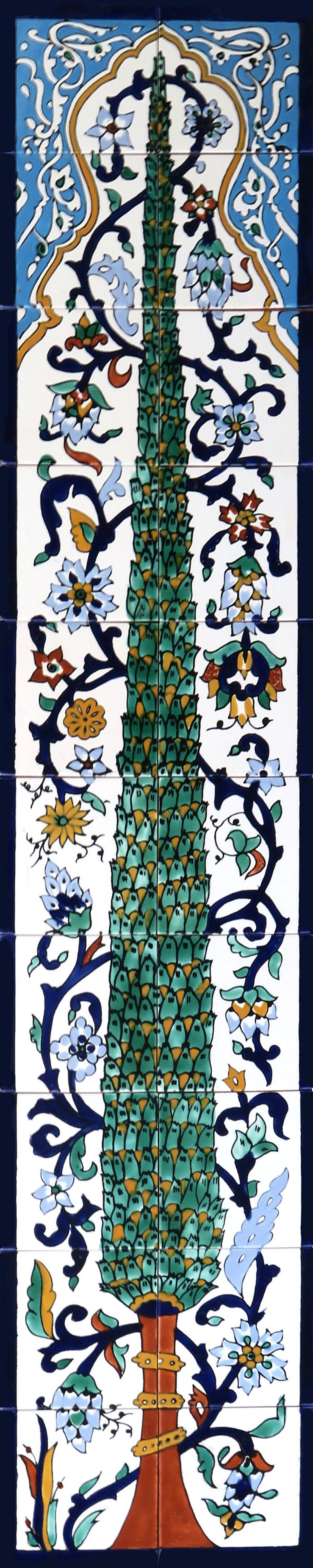 Architectural Tiles 12x60 Pine Tree Hand Painted Decorative - Etsy