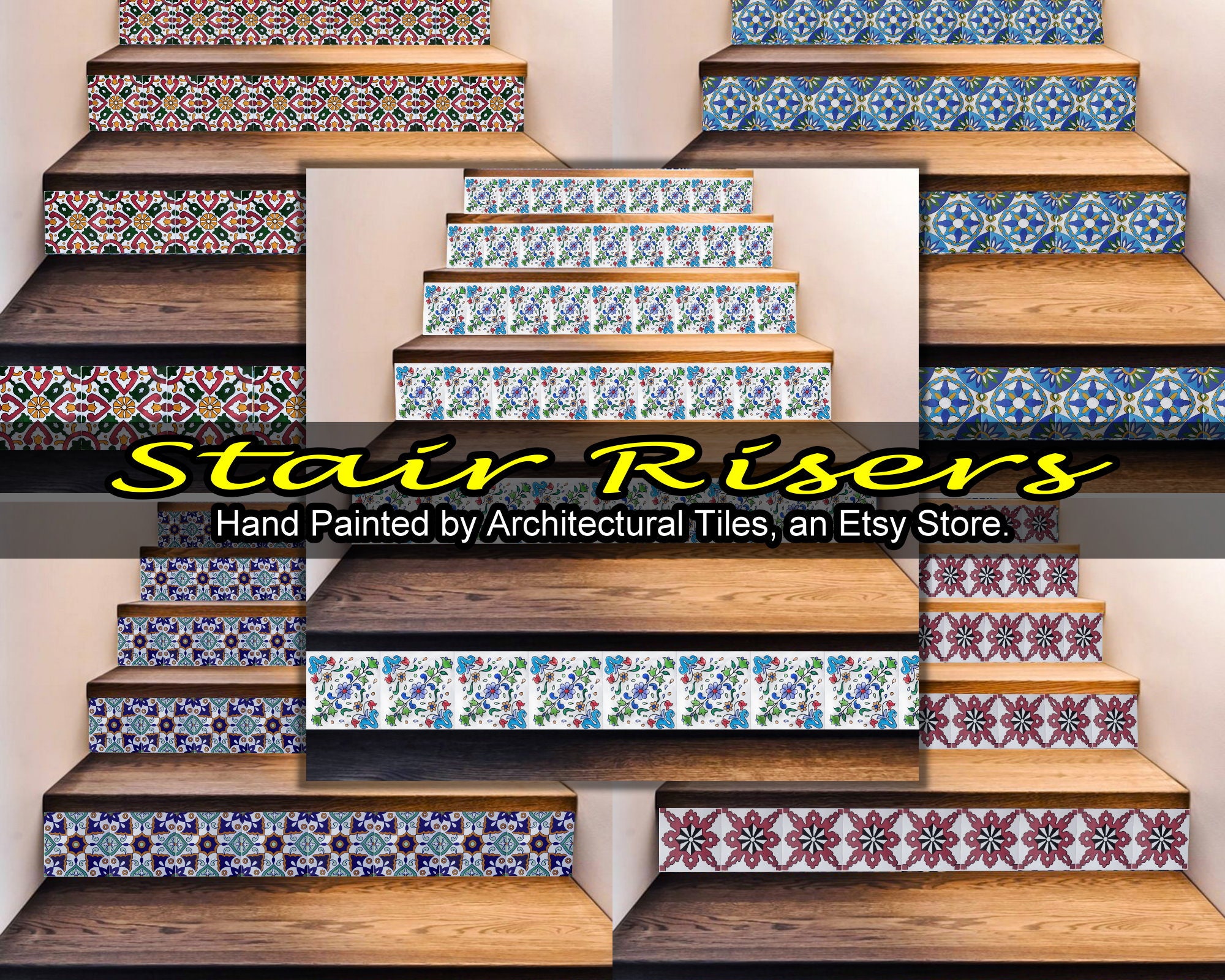 Exotic Ceramic Tiles, Decorative Mosaic Tiles, Stair Risers Tiling ...
