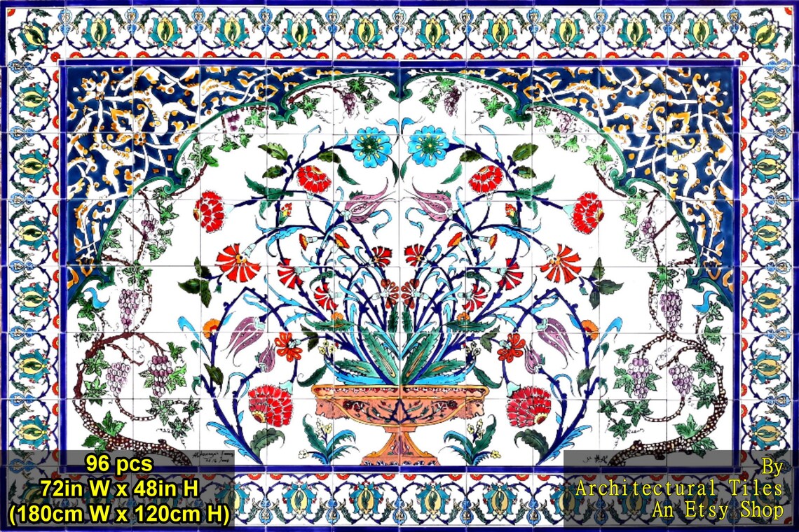 DIY Architectural Tiles, Water Fountain Backsplash, Arabesque Design ...