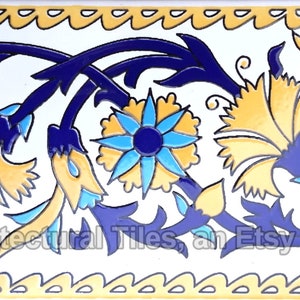 8inx4in Architectural Tiles, Decorative Mosaics, Border Trim Tiles - Etsy