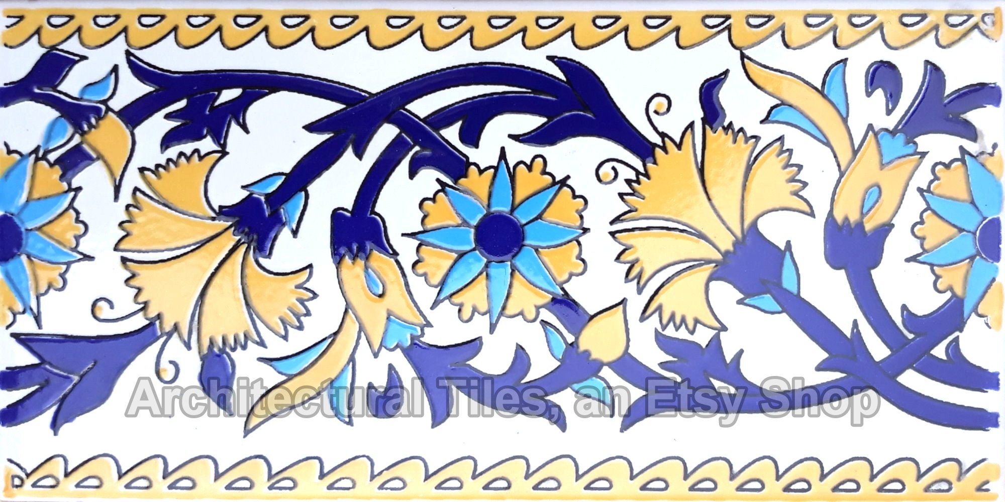 8inx4in Architectural Tiles Decorative Mosaics Border Trim - Etsy