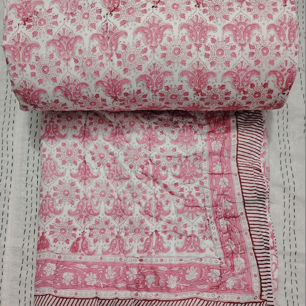 Block Print Quilt - Etsy UK